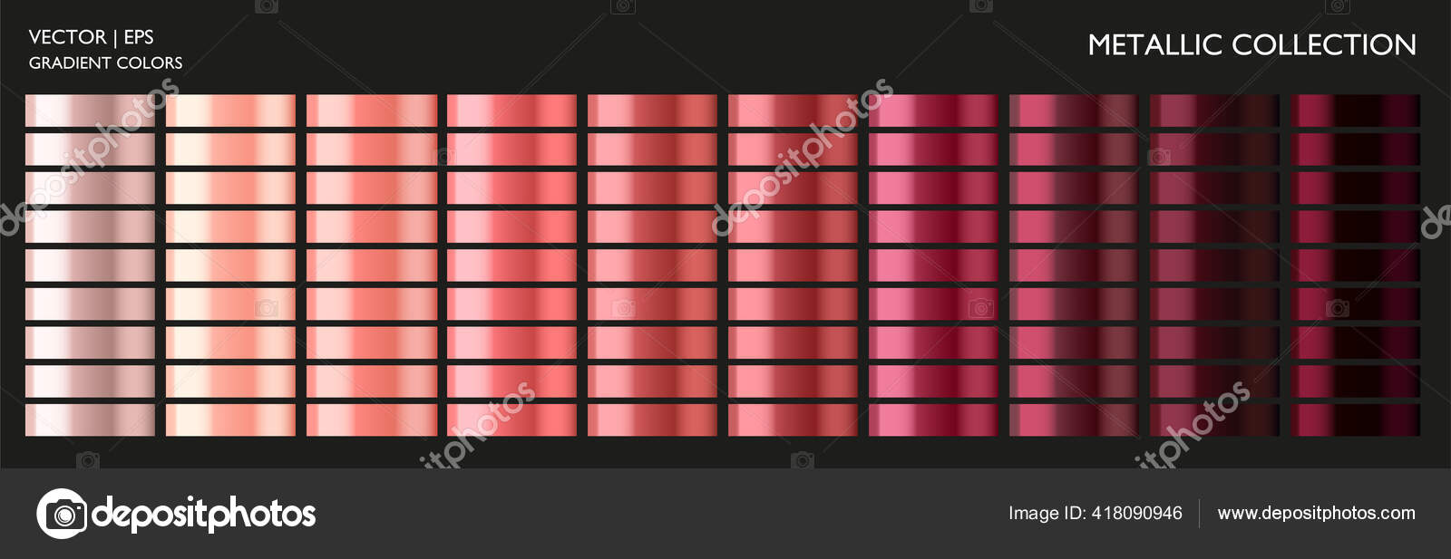 Metallic Gold Pink Gold Gradient Rose Shades Metal Gradient Pink Stock ...