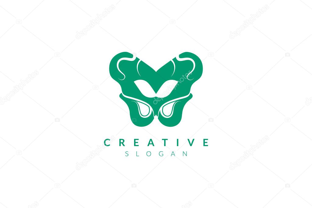 Ilustraci n vectorial del dise o de la forma del hueso p lvico. Logotipo minimalista y simple ...