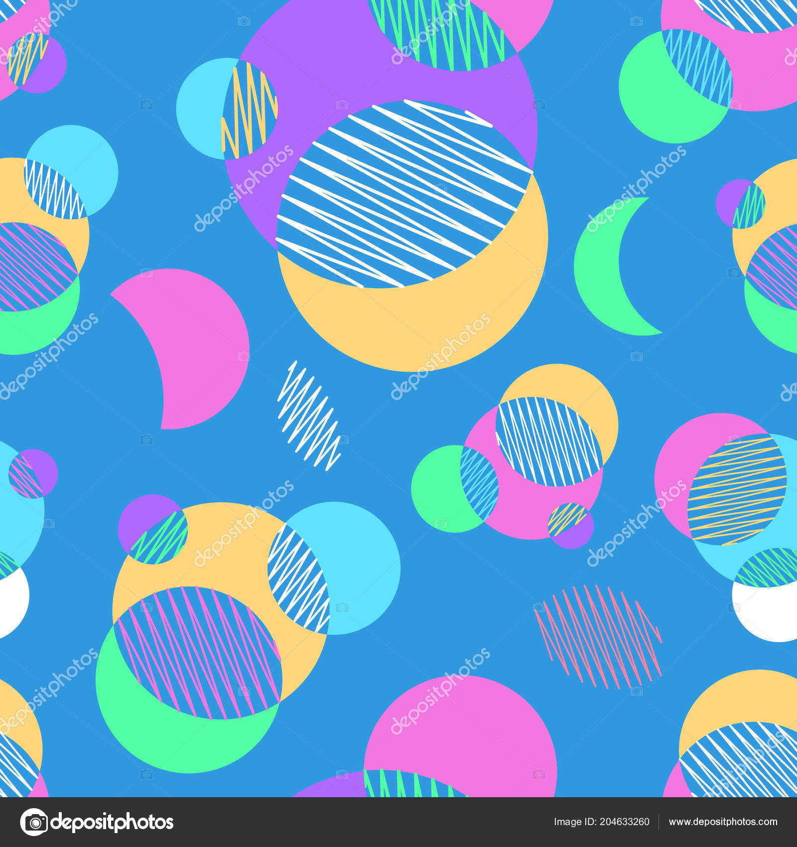 Seamless Repeating Background Various Geometric Shapes Stock Vector by ...