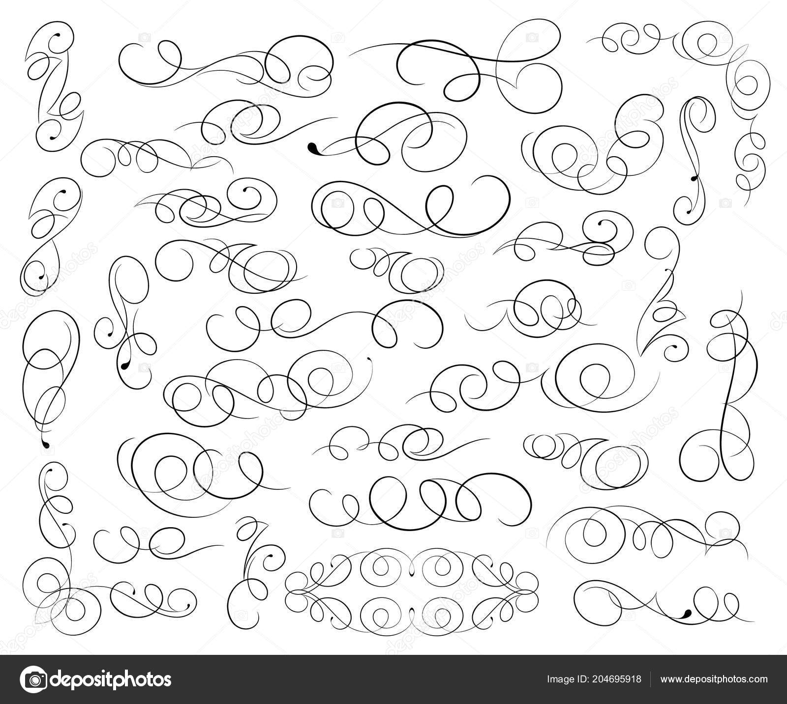 Set Design Elements Vector Illustration Black White Stock Vector by ...