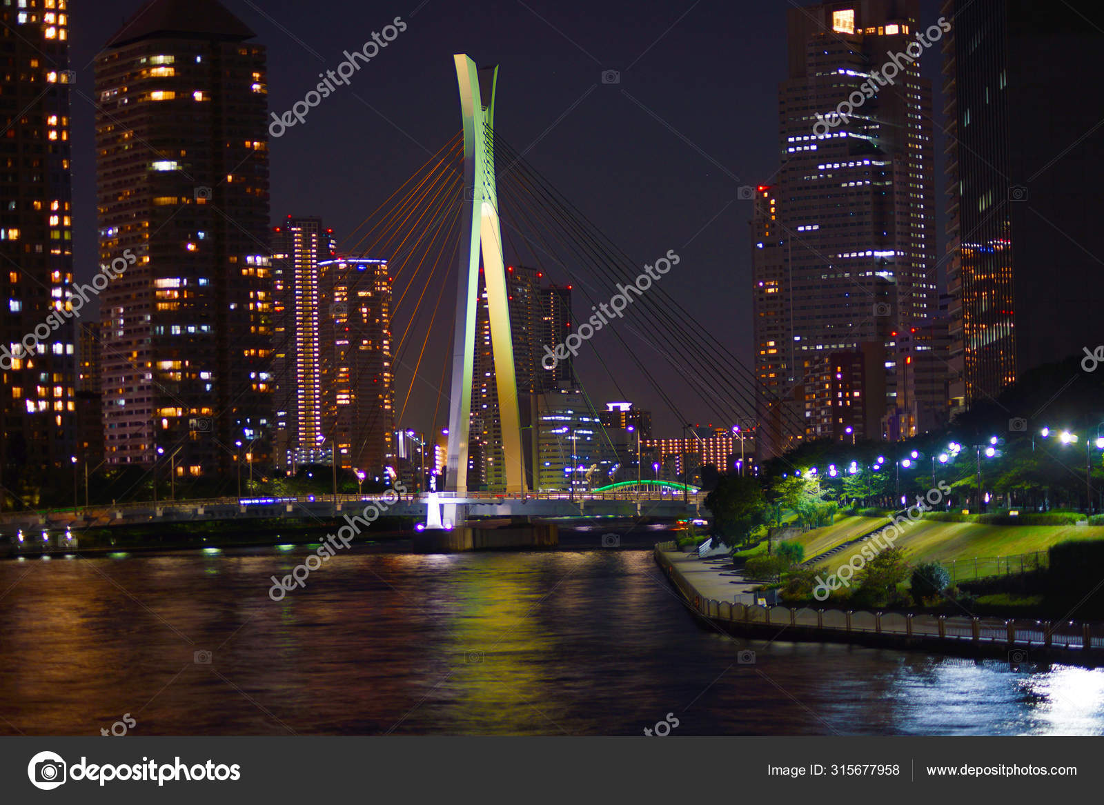 Chuo Tokyo Night View Stock Photo by ©kanzilyou 315677958