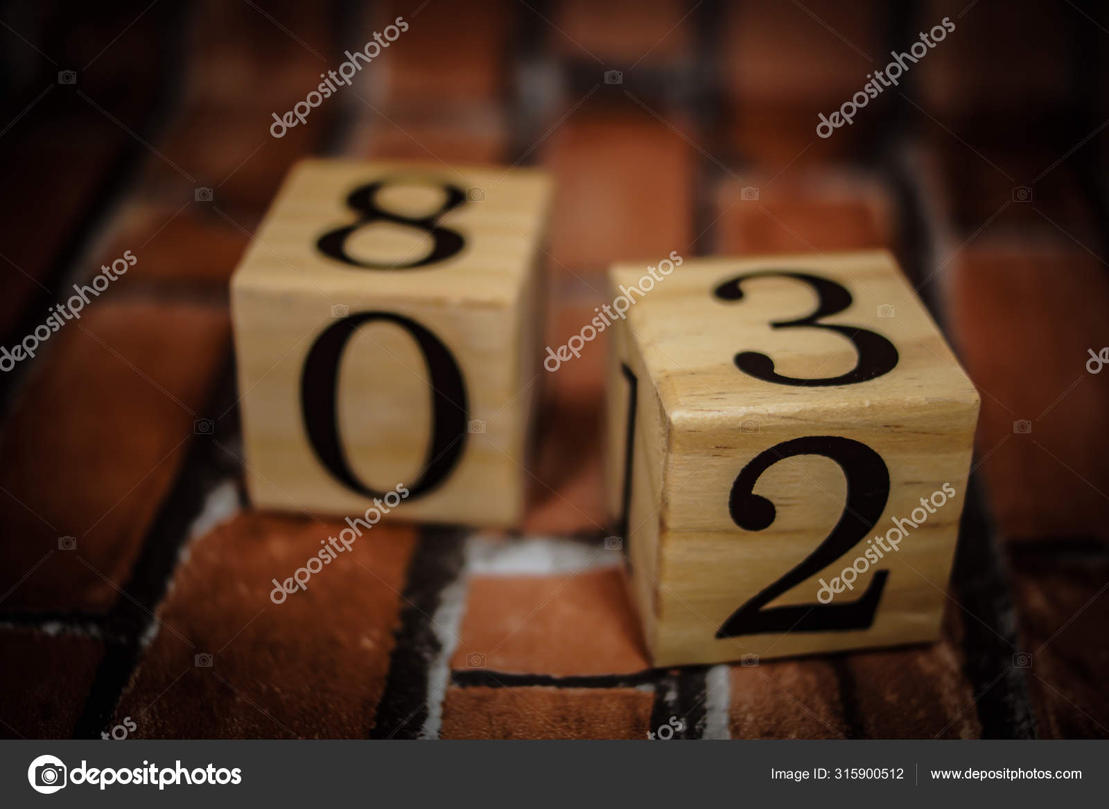 Numbers Were Written Block Brick Background Stock Photo by ©kanzilyou ...