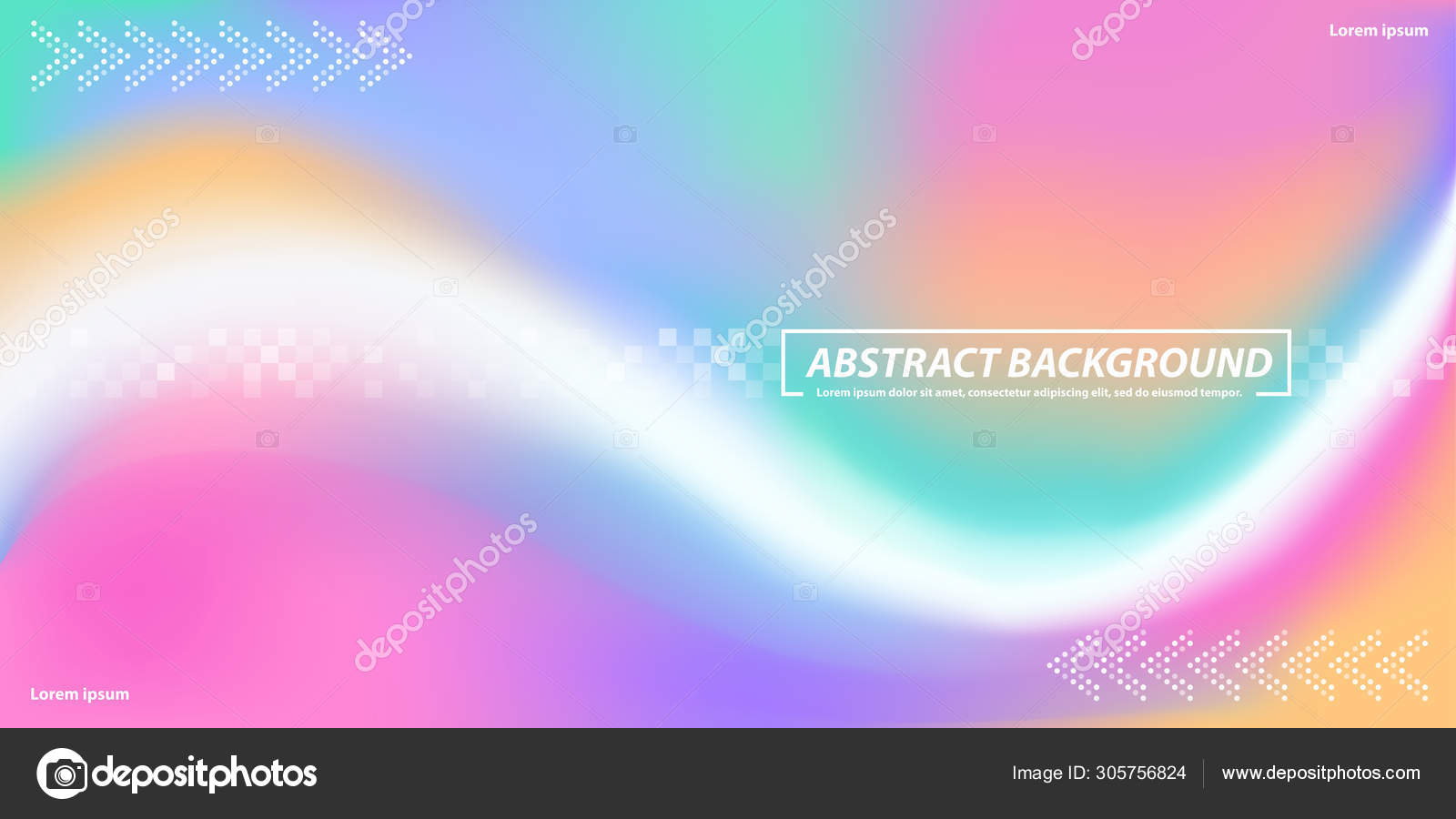 Abstract background with curves color gadient mesh with dotes shapes ...