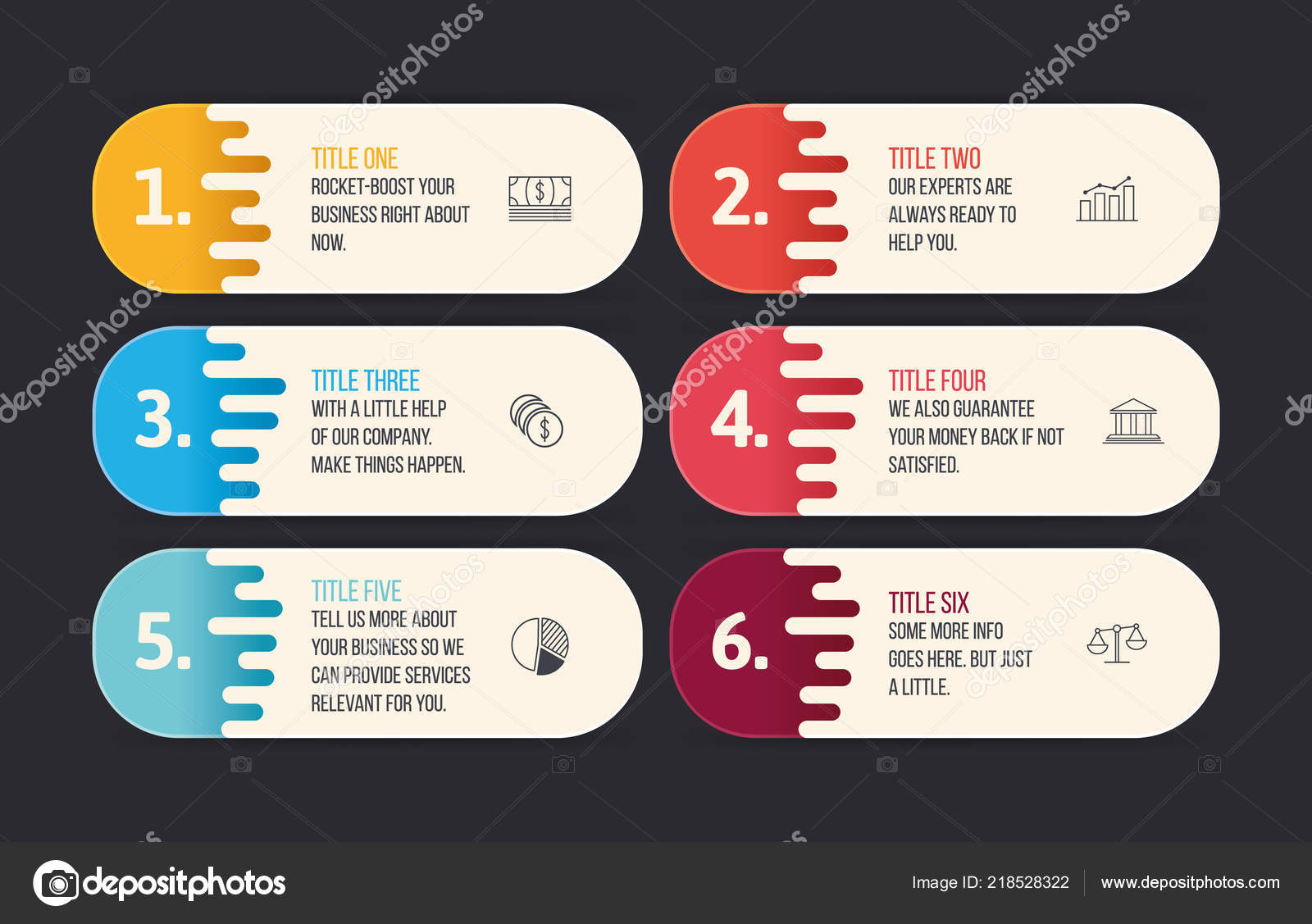 Memphis Information Banner Design Option Template Bright Colors Perfect ...