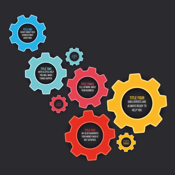 Vector cogwheel template. Cogwheel connection, teamwork. — Stock Vector ...