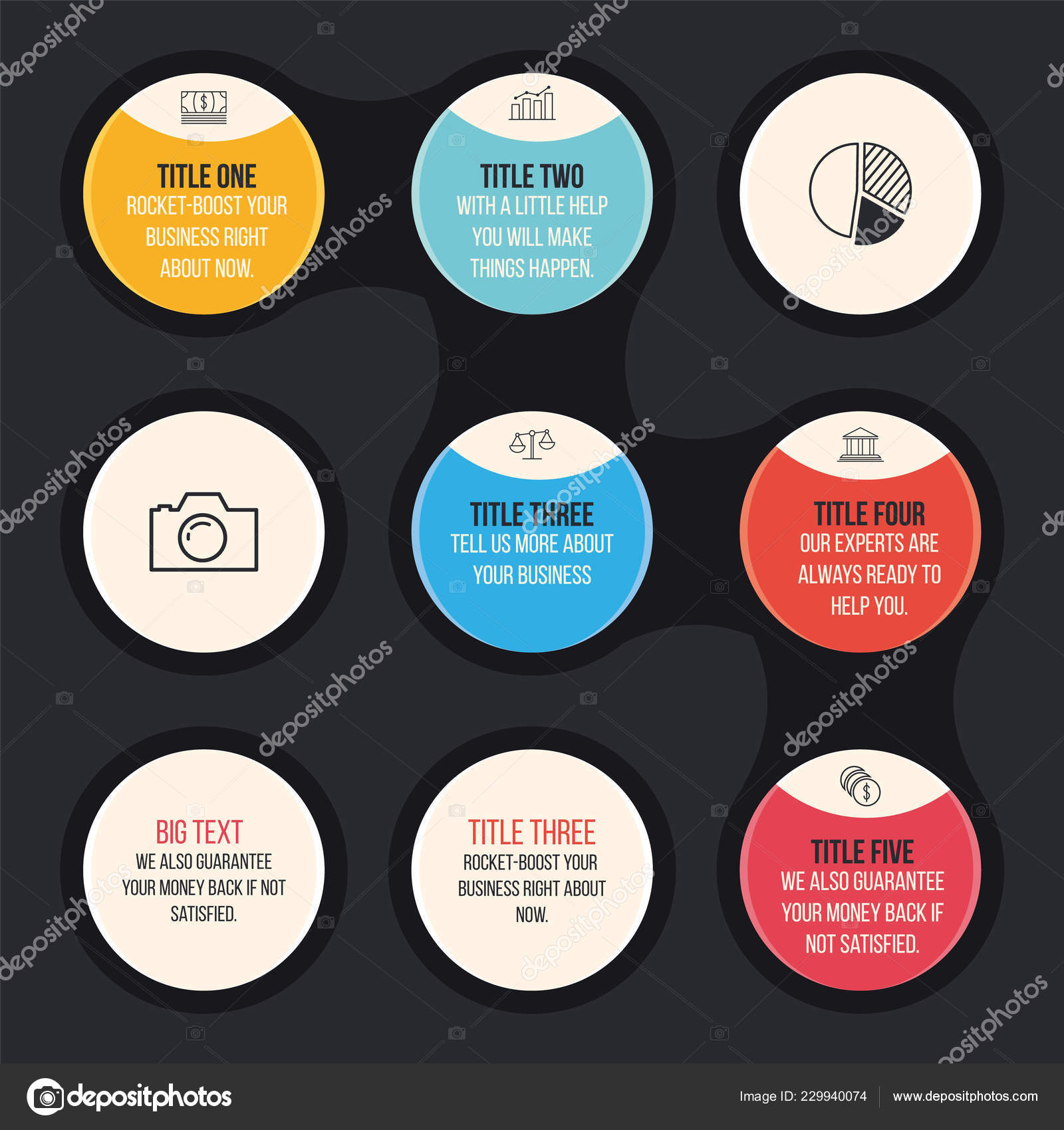 Circle Shape Infographic Template Stock Vector by ©vitek75 229940074