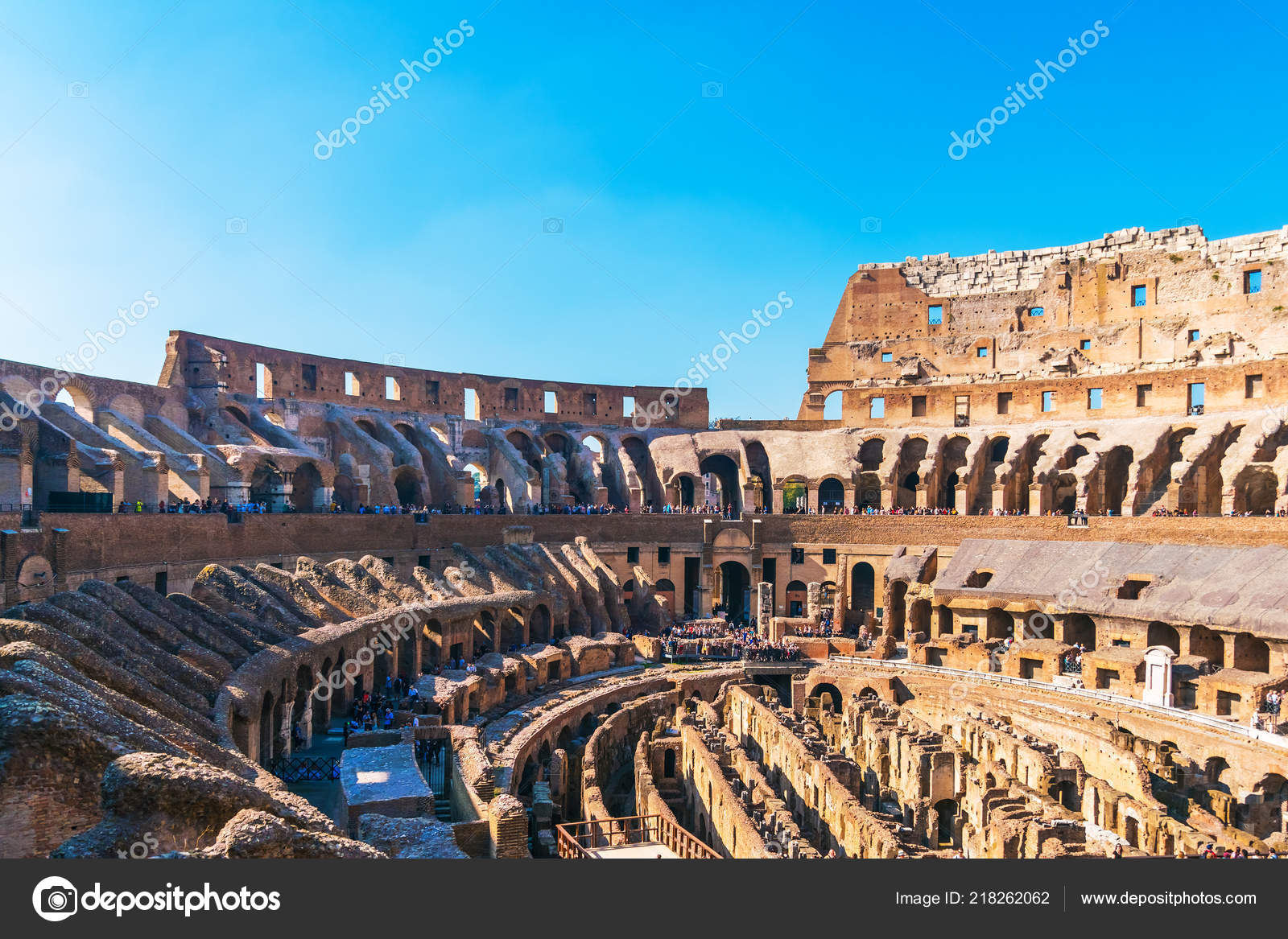 Tourist Ruins Ancient Colliseum Rome Italy – Stock Editorial Photo ...