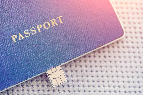 Male Hand Top Blue Passport White Background Stock Photo by ©watman ...