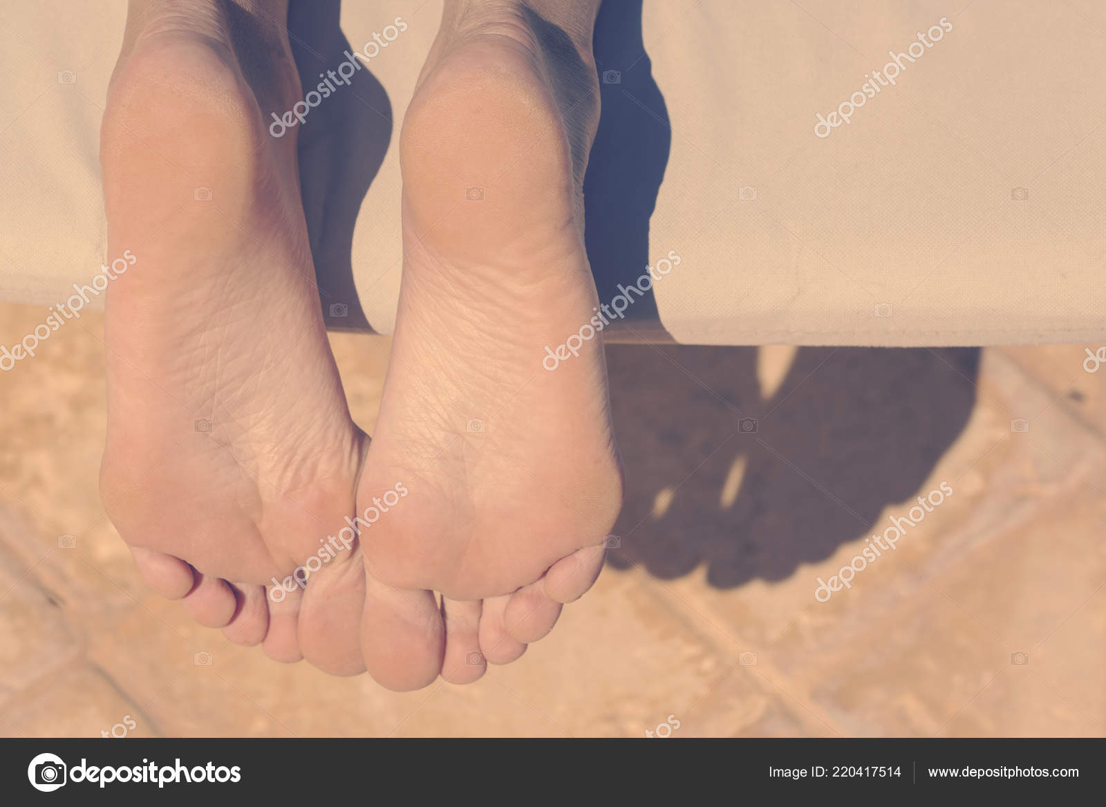 Female Feet Lounger Sunlight — Stock Photo © watman #220417514