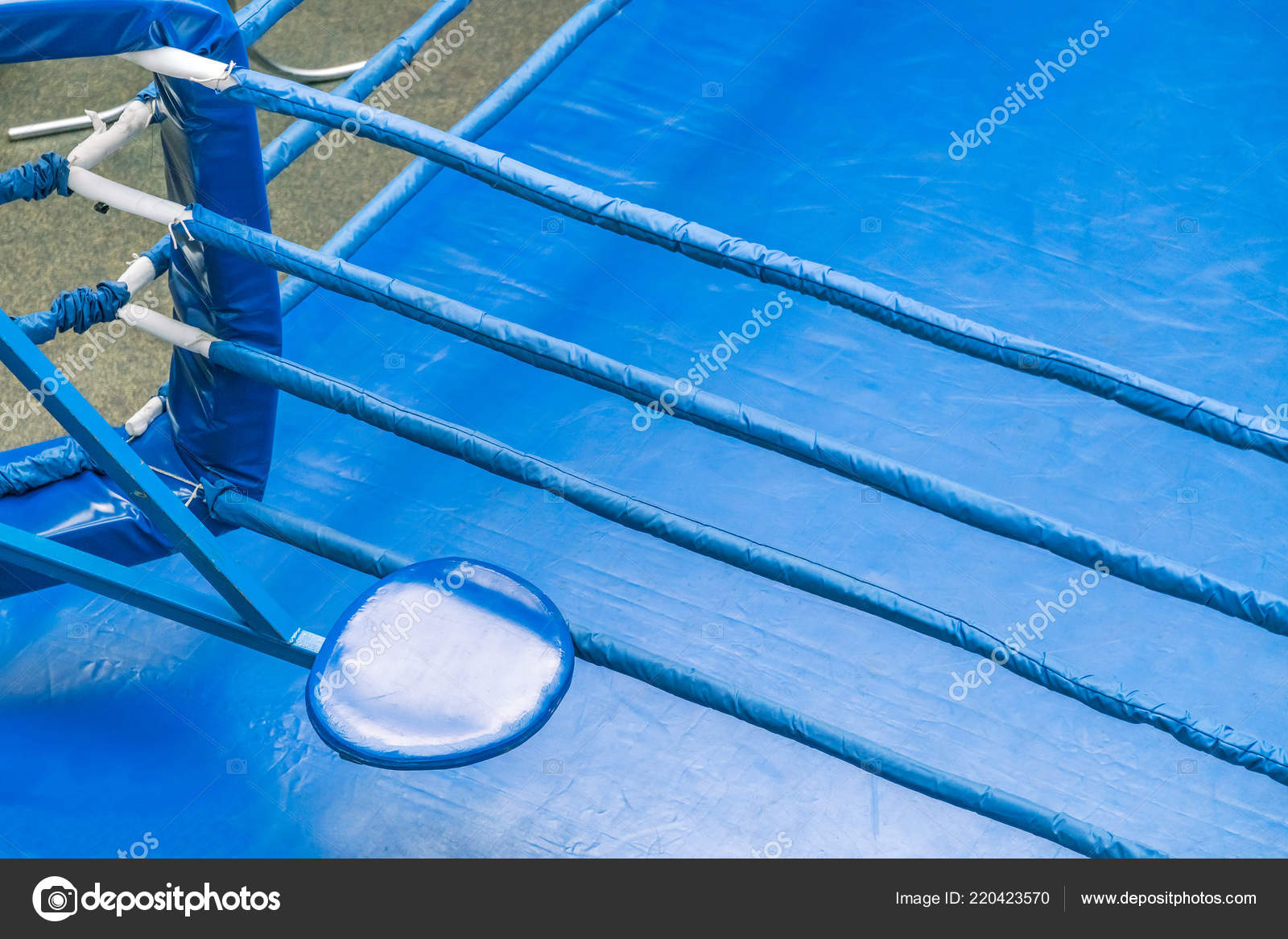 Blue Corner Boxing Ring Seat — Stock Photo © watman #220423570