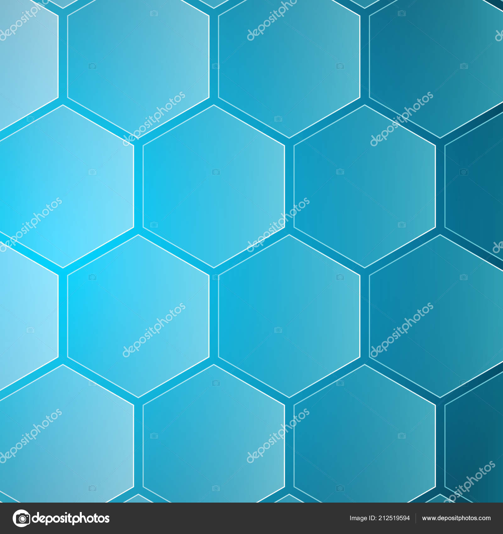 Abstract Blue Background Vector Illustration Futuristic Hexagon ...