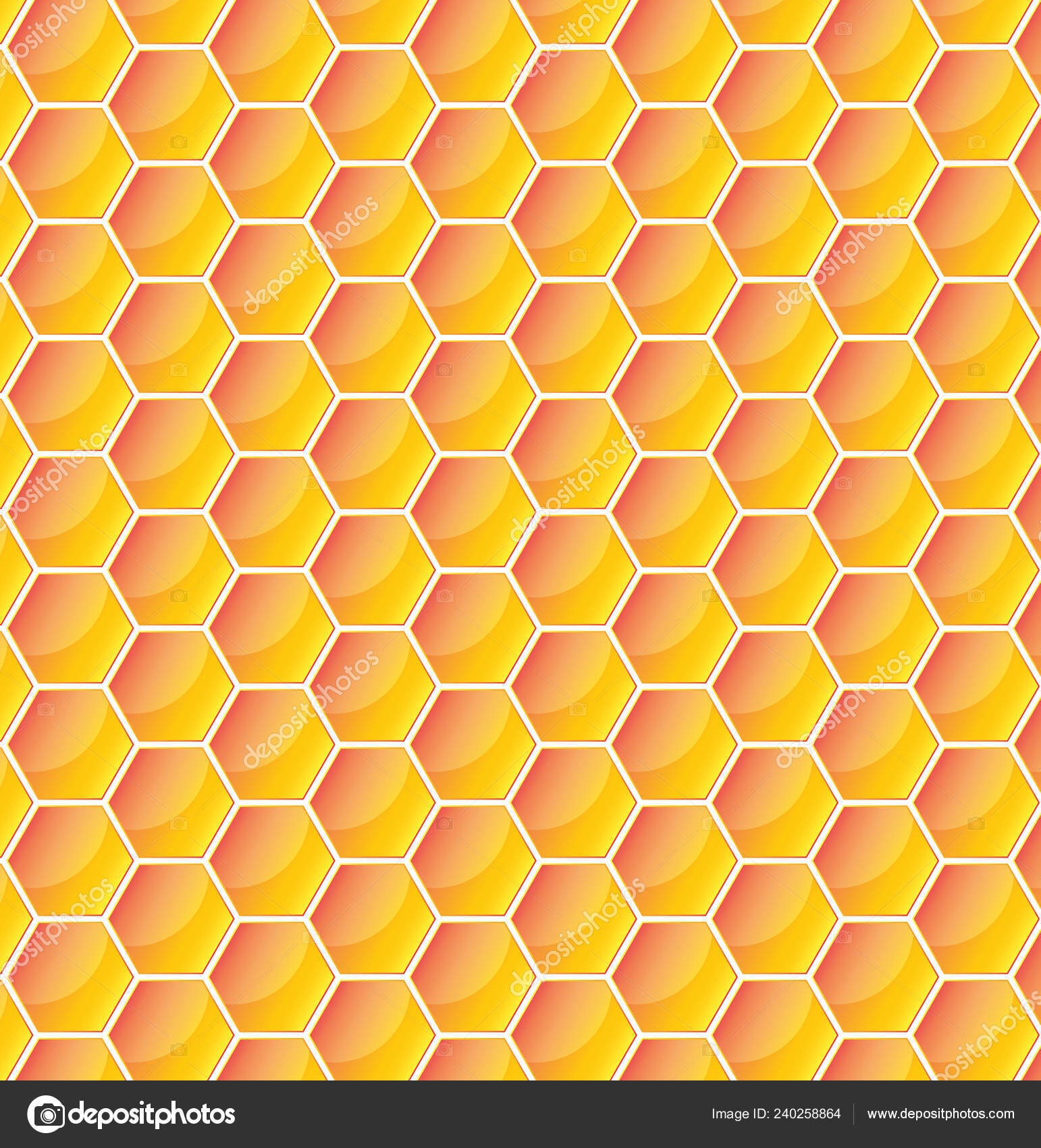 Yellow pattern with honeycomb. Vector illustration — Free Stock Vector ...