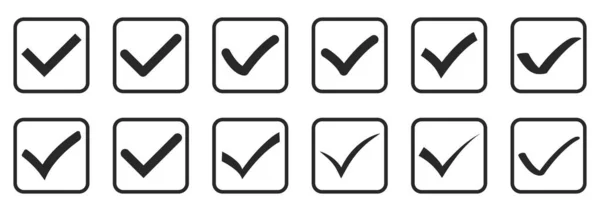 Checkbox Set Blank Checked Checkbox Vector Icon Stock Vector Image by ©DMVector #595429368