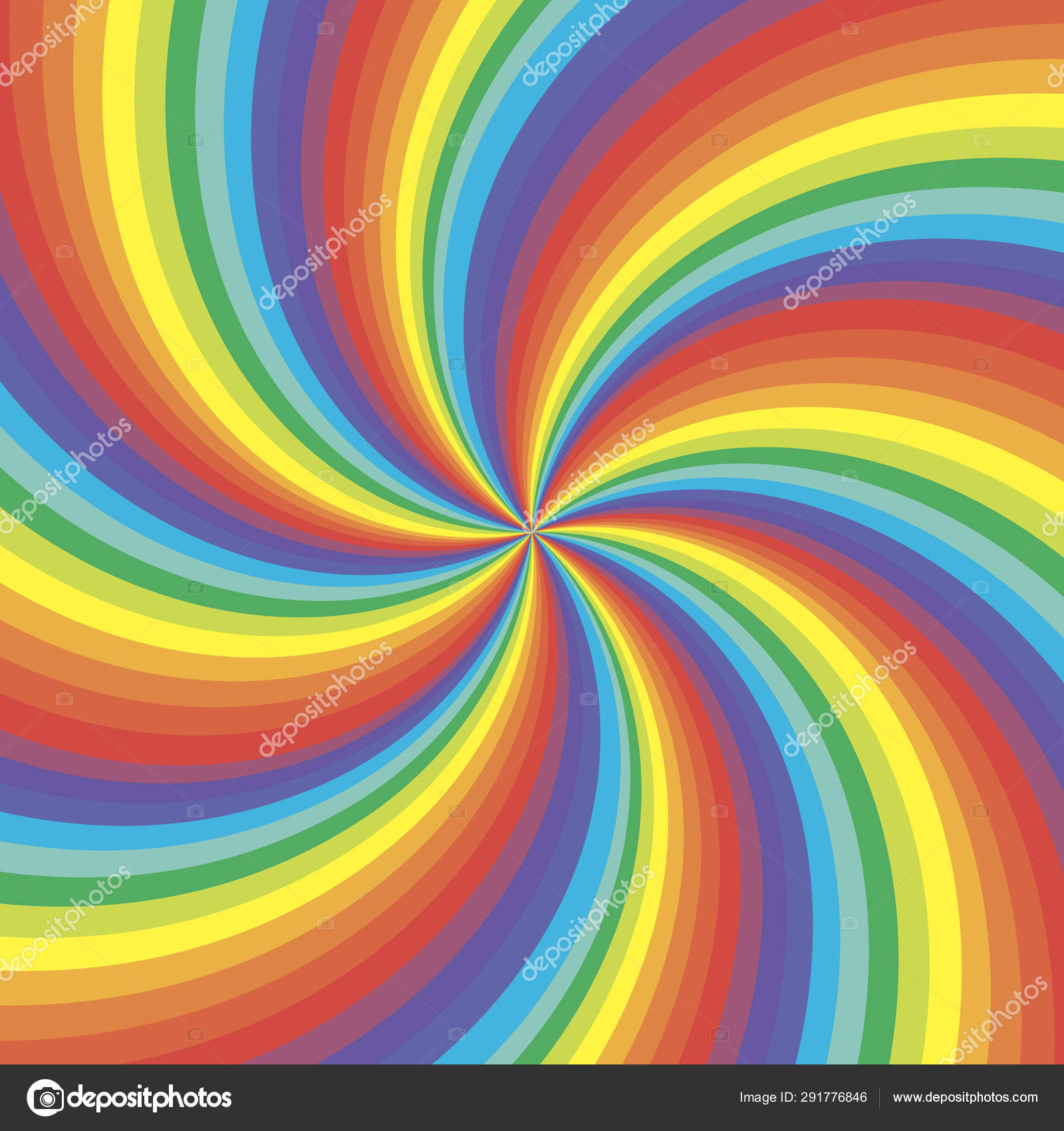 Rainbow Twisted Spiral Background Rainbow Swirl Background Vortex ...