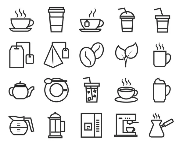 Set of simple icons for restaurant, cafe, coffee, tea, web and ...