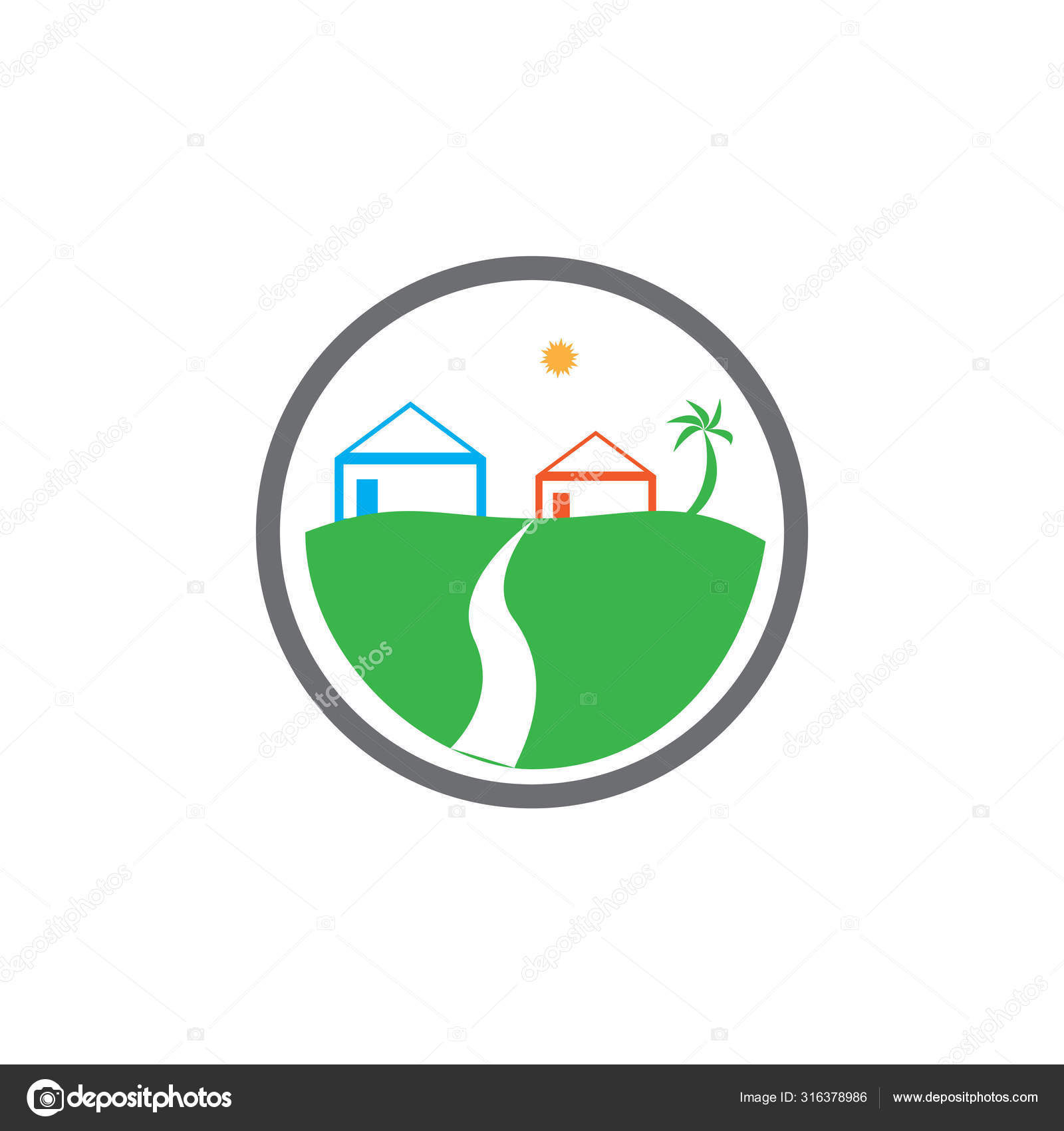 Multi-storey building logos and symbol — Stock Photo © Miswanto #316378986