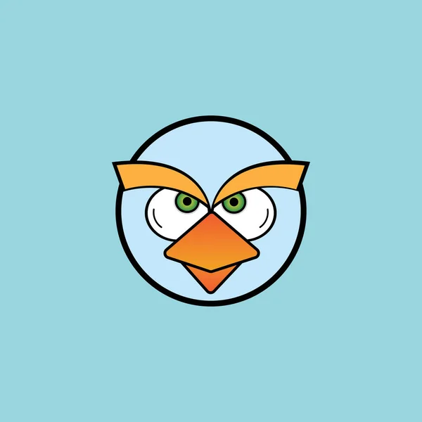 Blue Angry Bird Face