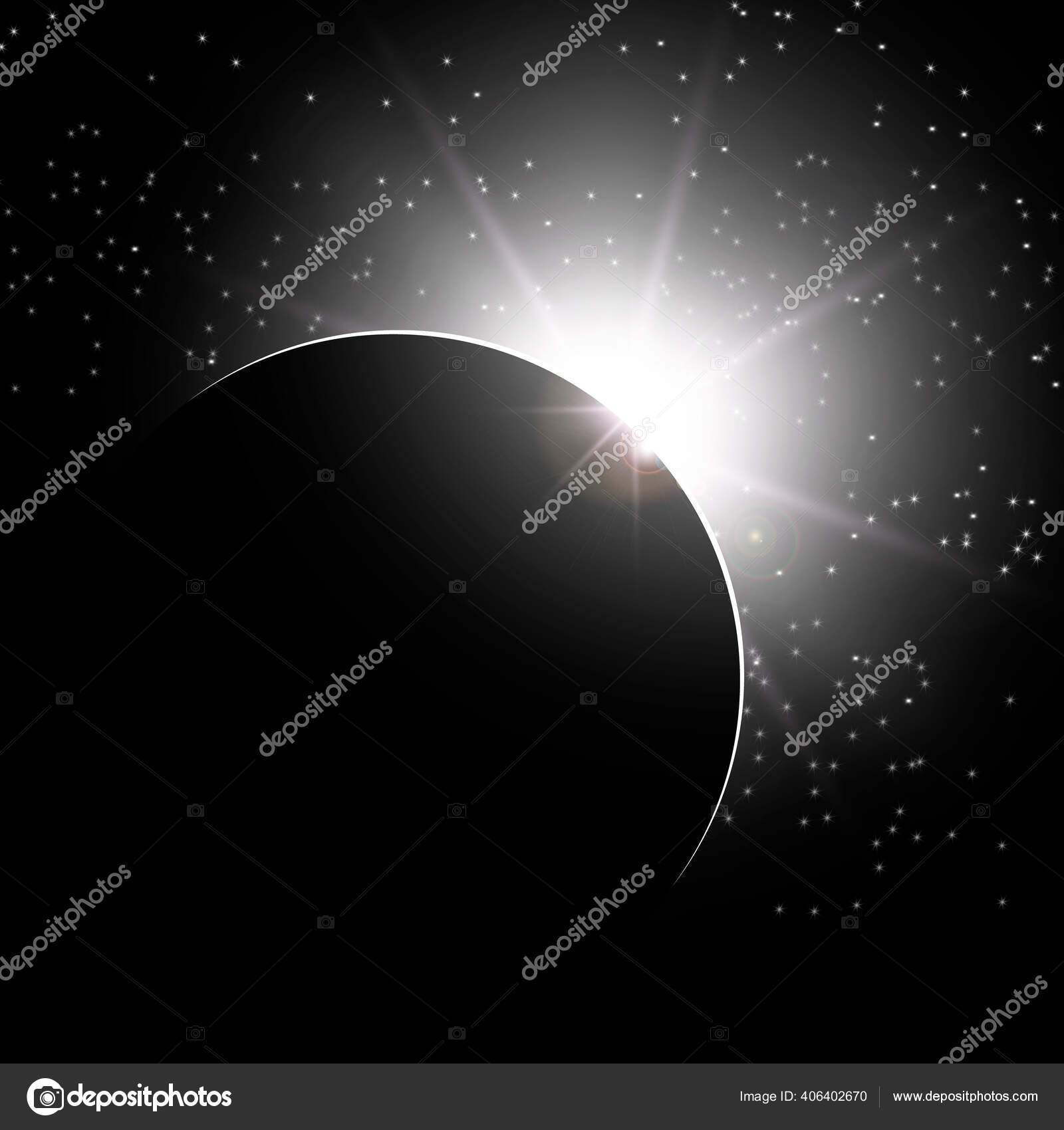 Abstract sunrise for wallpaper. Technology design. Earth planet ...