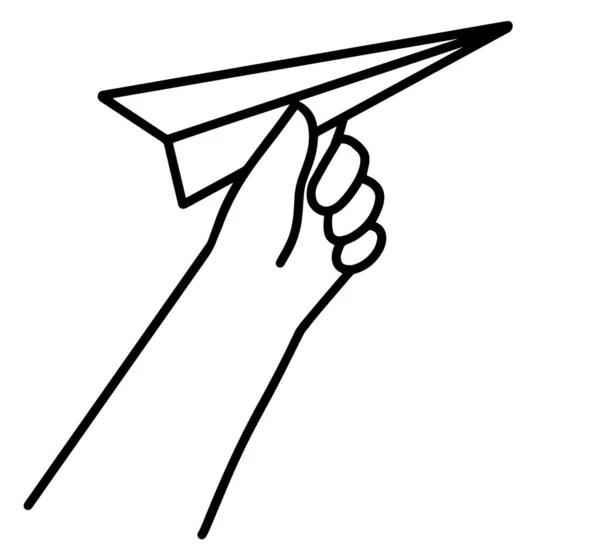 Paper airplane hand Stock Photos, Royalty Free Paper airplane hand ...