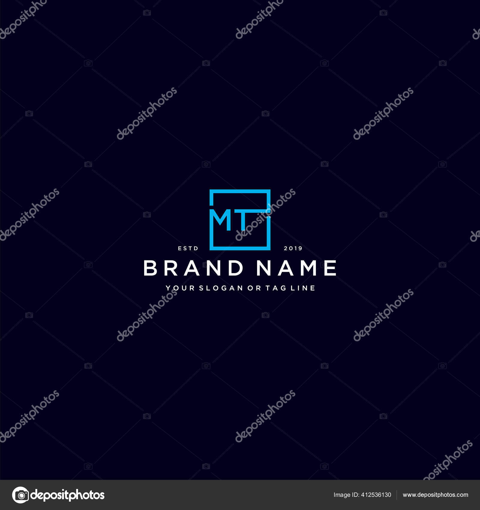 Letter Square Design Vector Template Stock Vector by ©UDZA 412536130