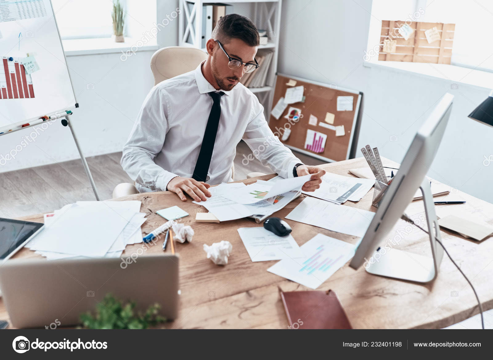 Person Working With Papers