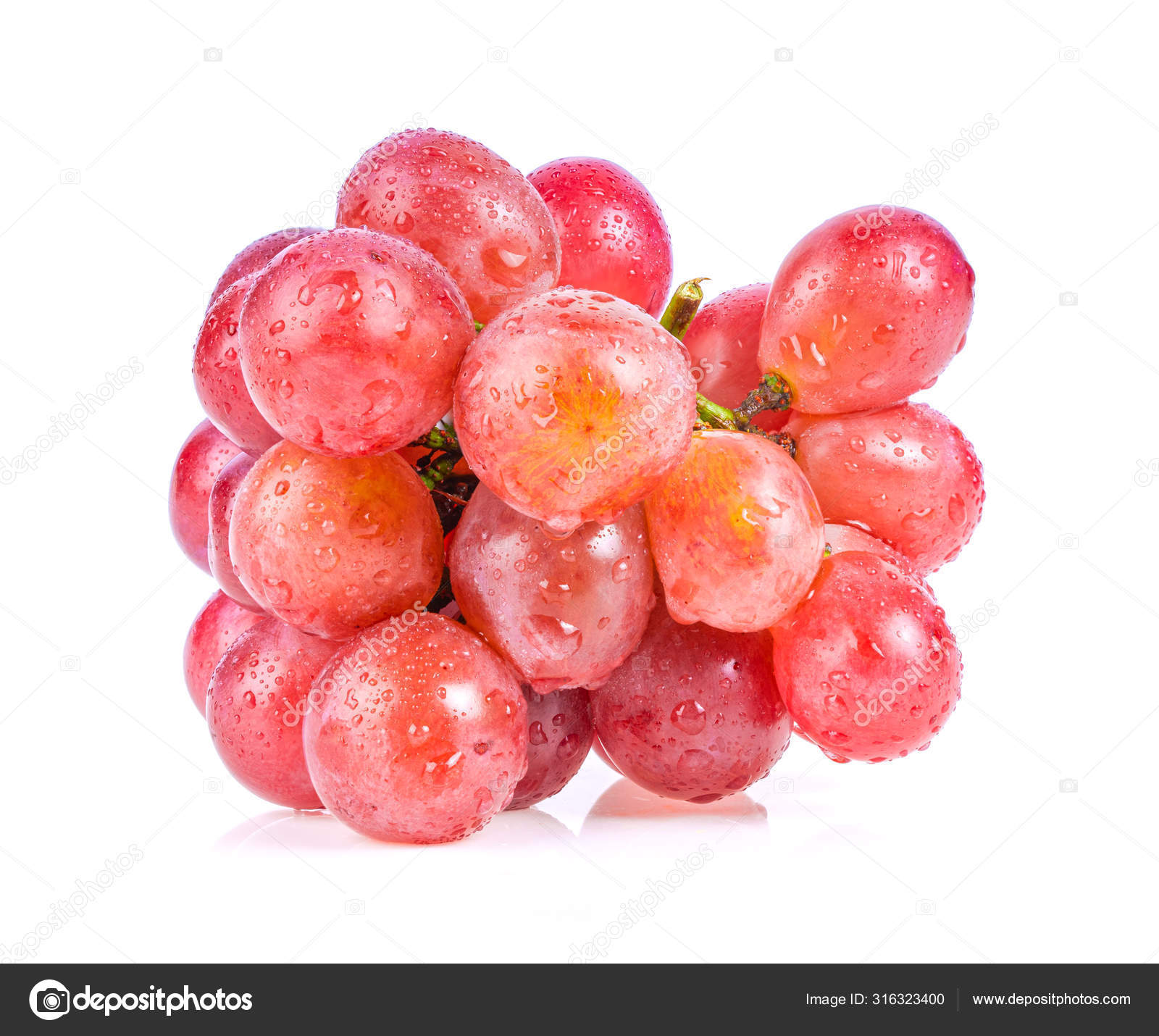 Ripe Red Grape Isolated White Background Full Depth Field — Stock Photo © supams #316323400