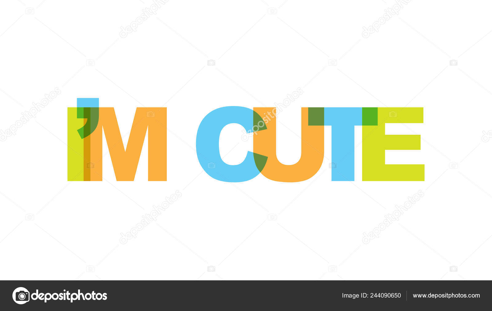 Cute Phrase Overlap Color Transparency Concept Simple Text Typography ...