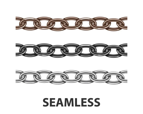 Golden chain seamless texture. Realistic gold chains link isolat ...