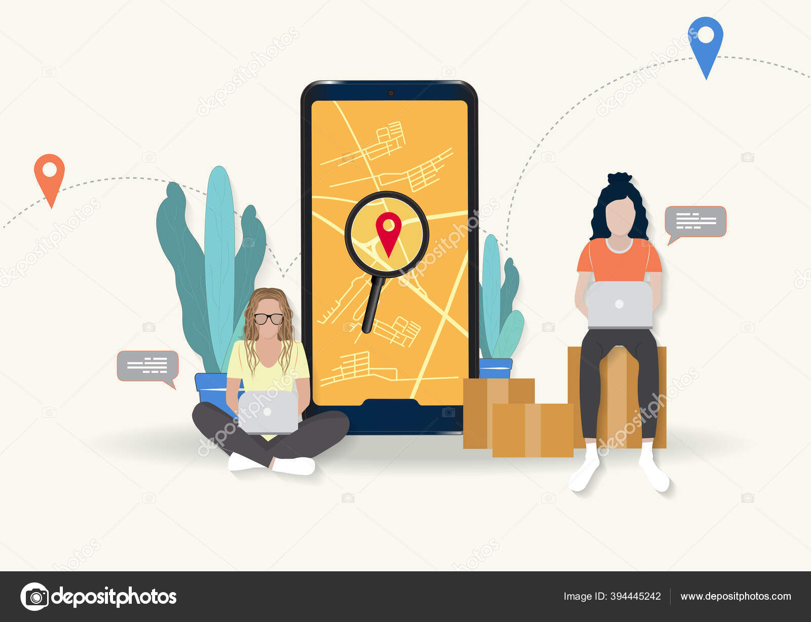 Women Working Online Order Tracking Review Answering Customers ...