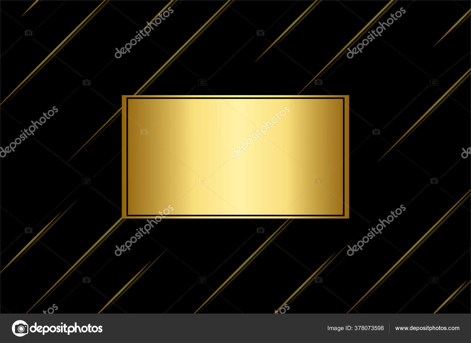 Abstract Gold Luxury Black Background Rectangle Geometric Frame Gold ...