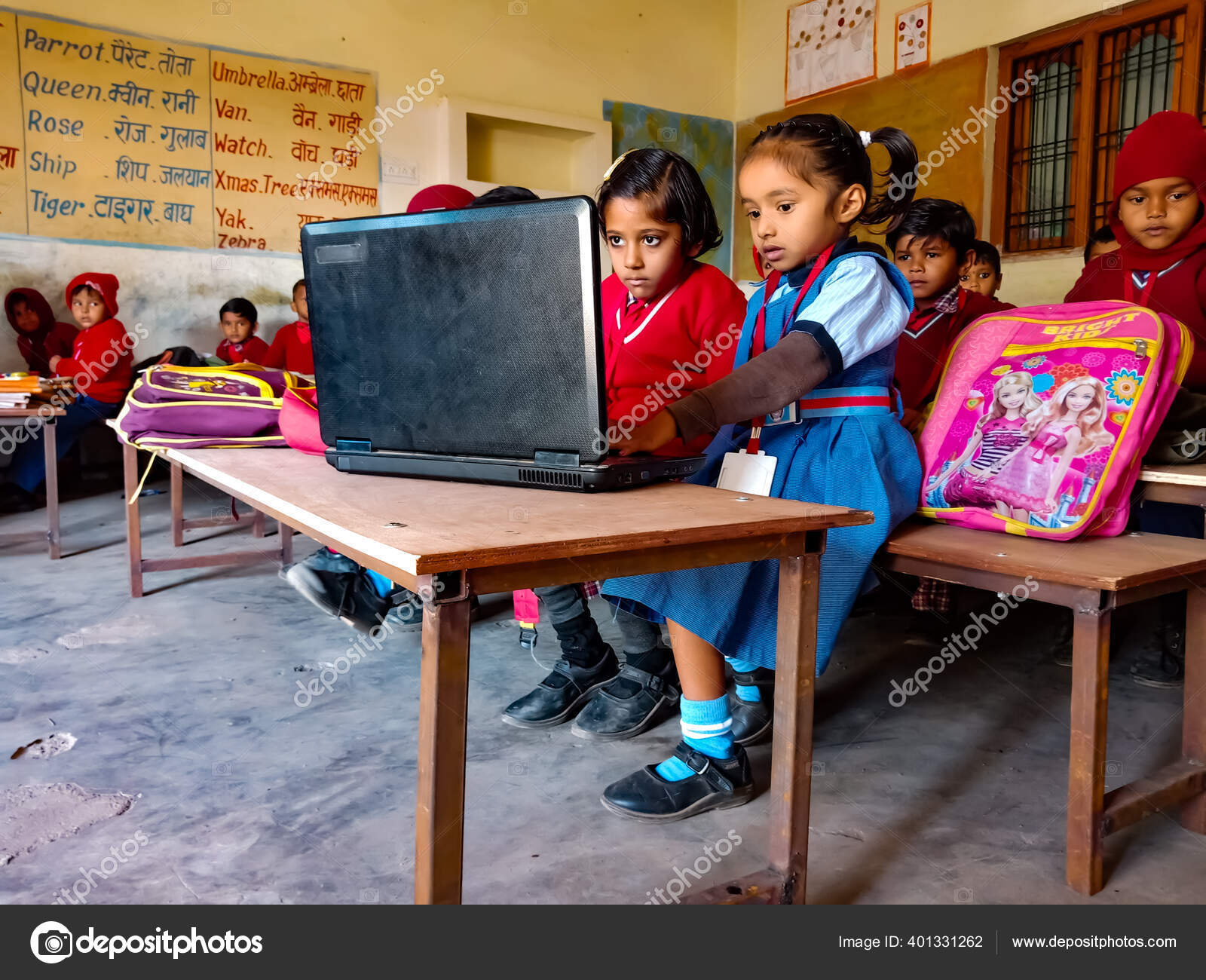 District Katni India January 2020 Indian Primary School Kids Learning ...