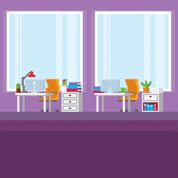 Office Furniture Equipment Office Interior Pixel Art Old School ...