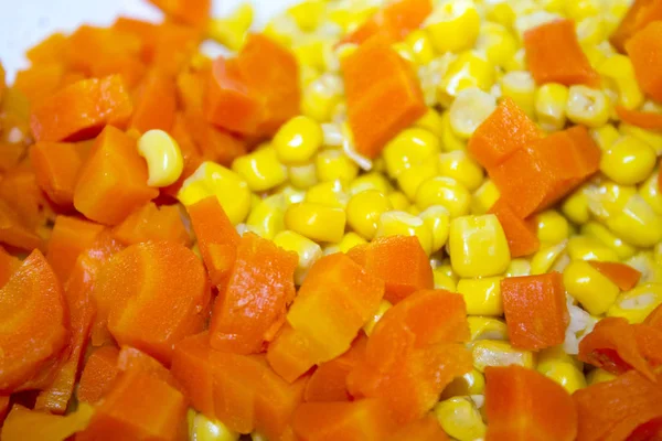 corn carrot slices salad - Stock Image - Everypixel