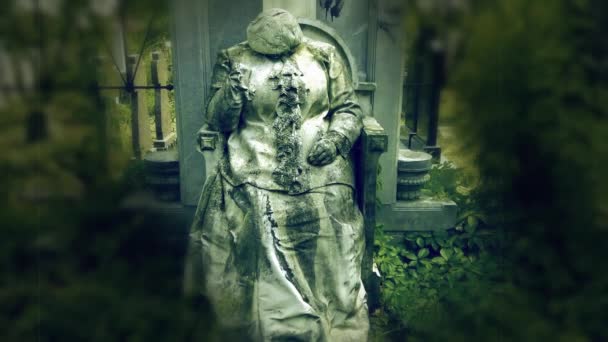 Ancient Architectural Tombstone Praying Woman Head Background Horror ...