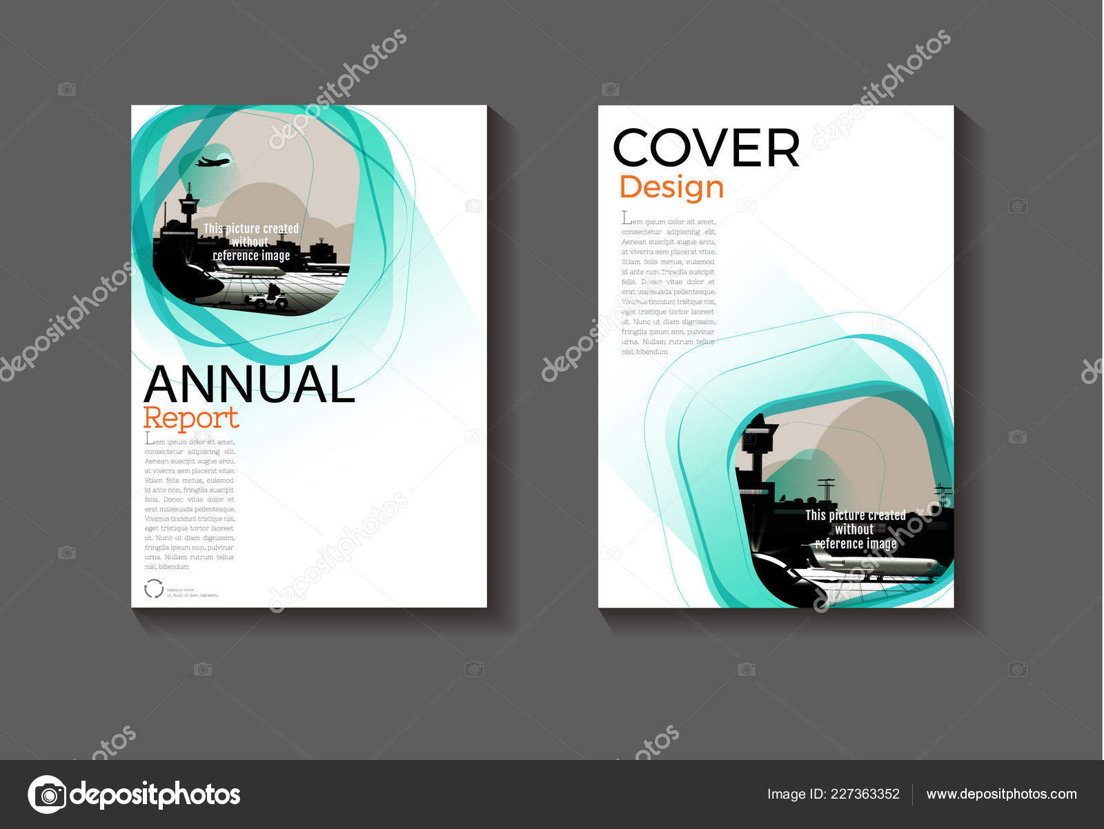 Sea Green Template Layout Cover Abstract Background Design Modern Book ...