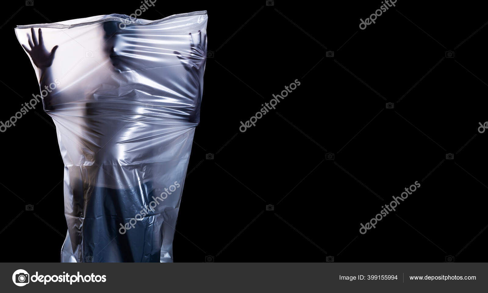 Man Covered White Shroud Ghost Shows Horror Isolated Black Background ...