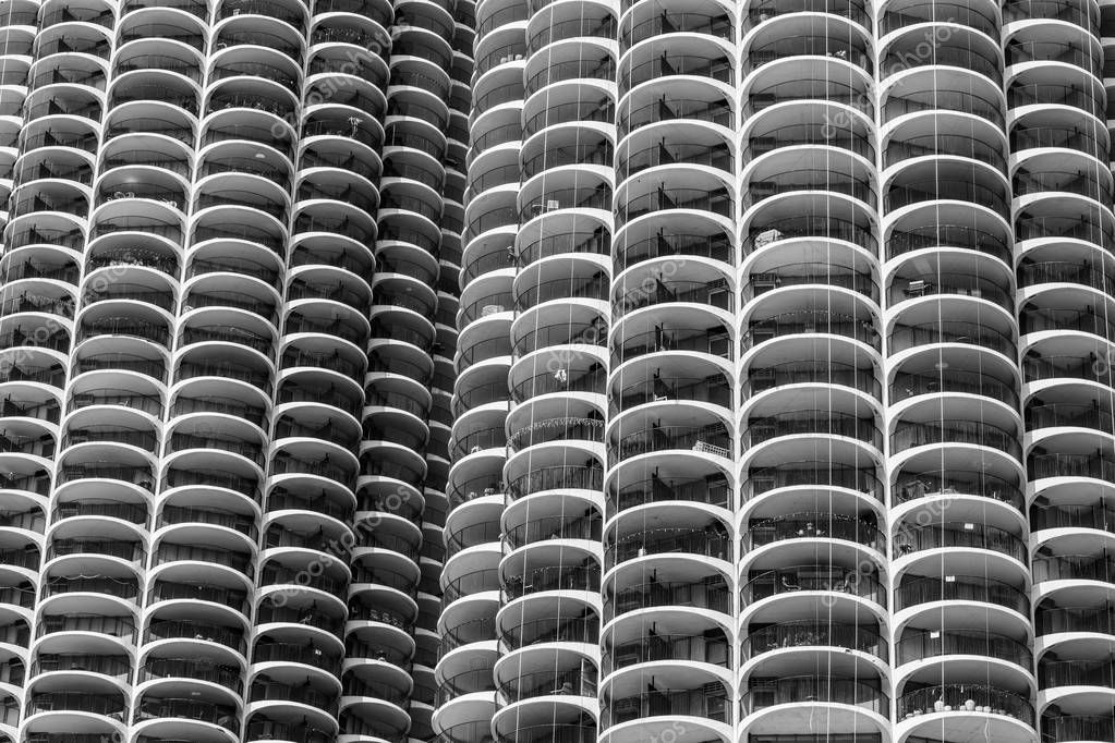 Chicago - Circa mayo 2018: Las ic nicas torres de Marina City en el ...