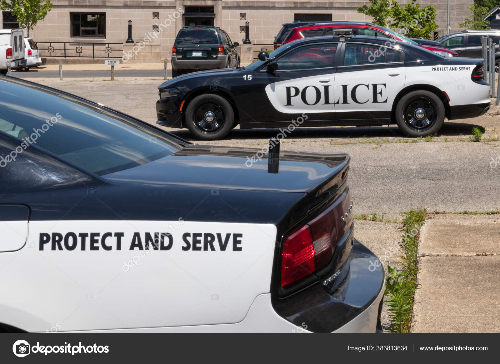 Logansport Circa June 2020 Police Cars Words Protect Serve Actions ...