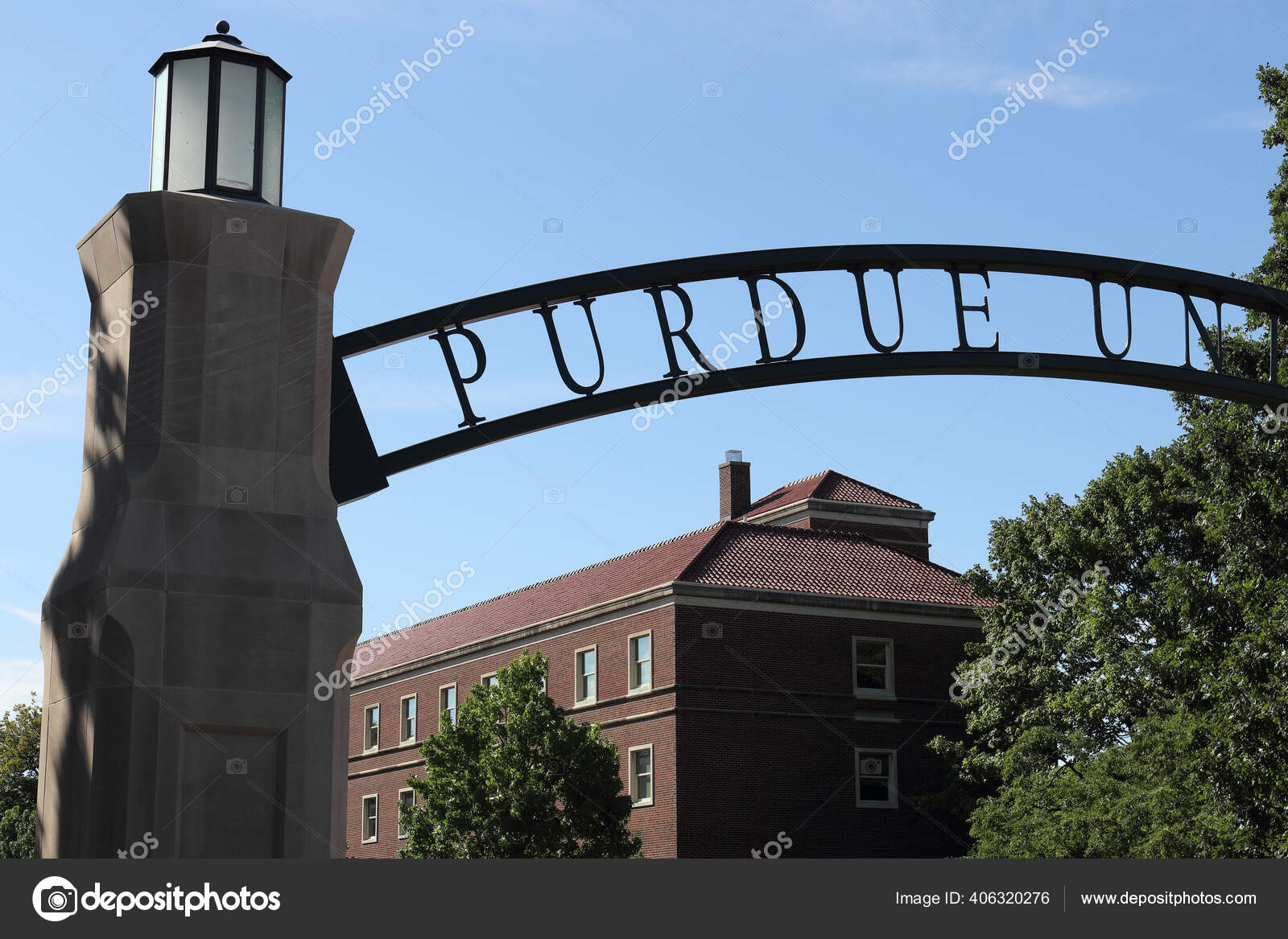 West Lafayette Circa August 2020 Purdue University Gateway Future Arch ...