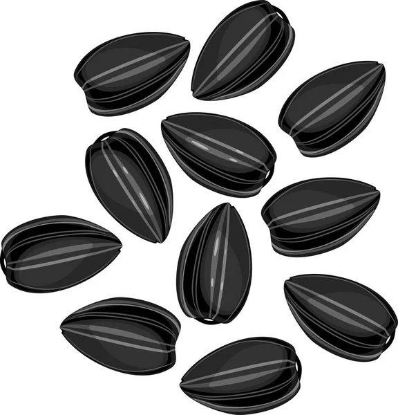 Whole and peeled sunflower seeds isolated on white background Stock Vector Image by ©Sabelskaya ...