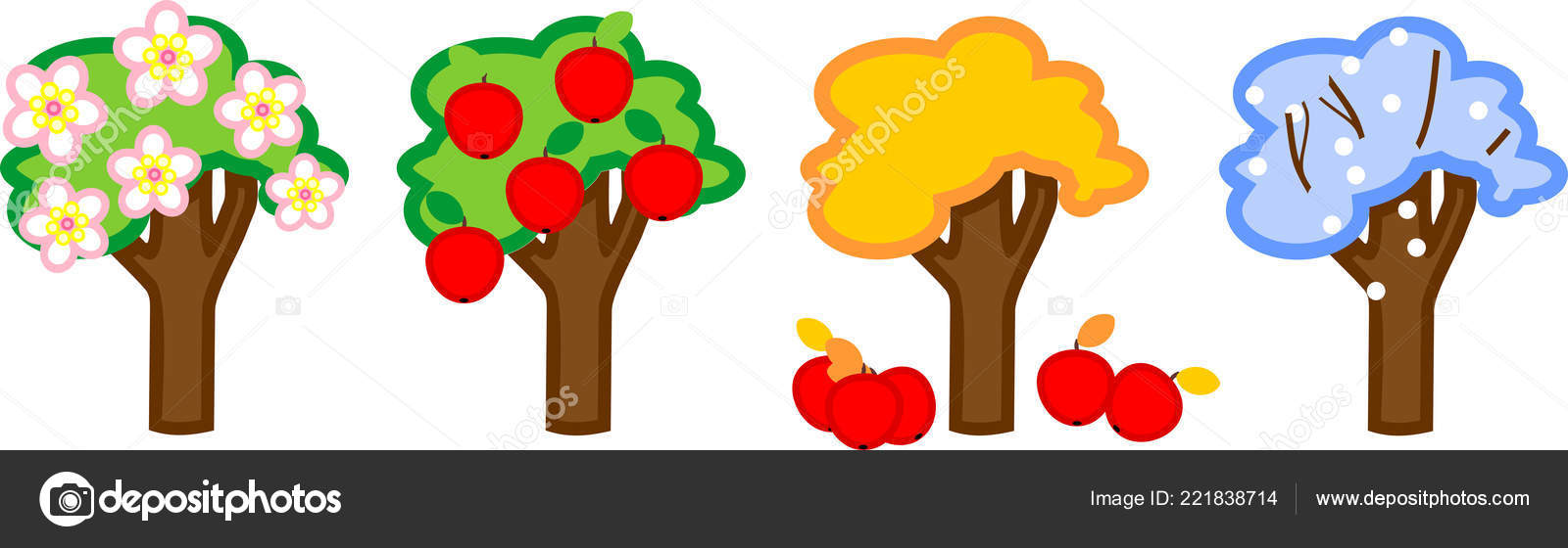 Apple Tree Seasons Art