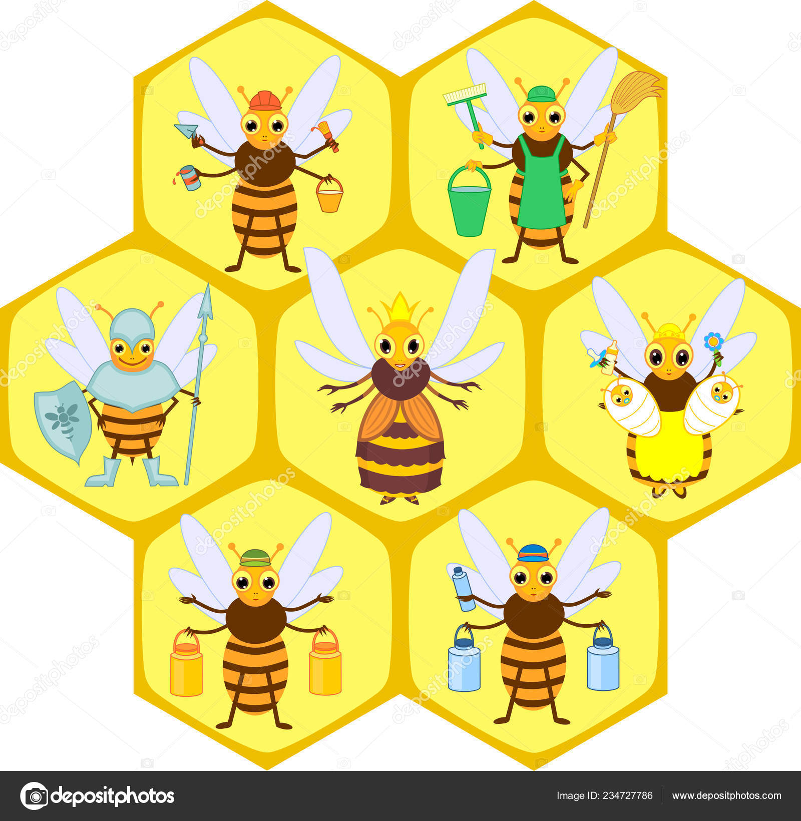 Drone Bee Clipart Vector