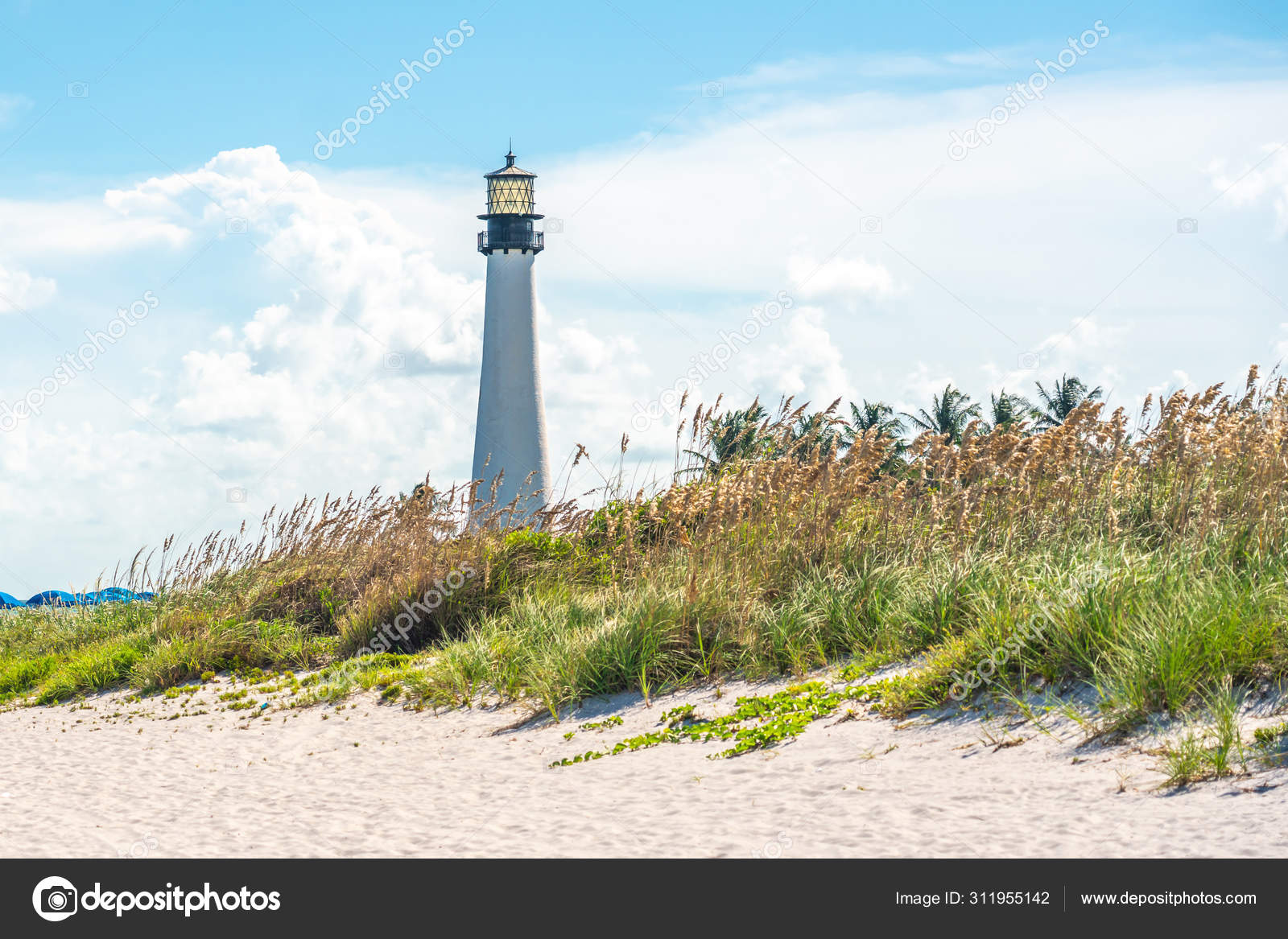 Cape Florida Lighthouse, Key Biscayne, Miami, Florida, USA — Stock ...