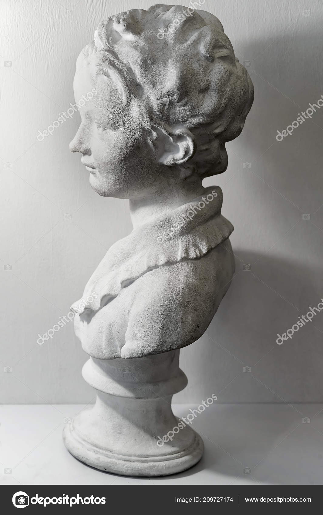 Plaster Head Model Cast Drawing Perspective Fine Art Lessons Studio ...