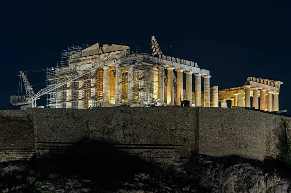 Parthenon At Night Wallpaper