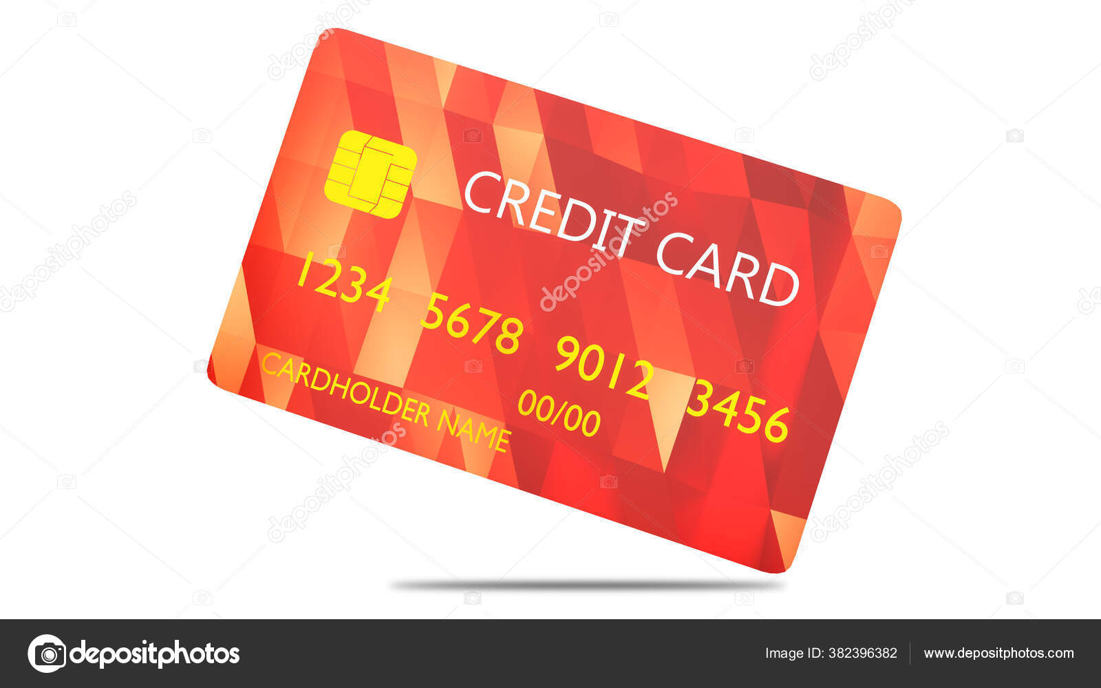 Red Credit Card Isolated White Background — Stock Photo © Narin_Photo ...