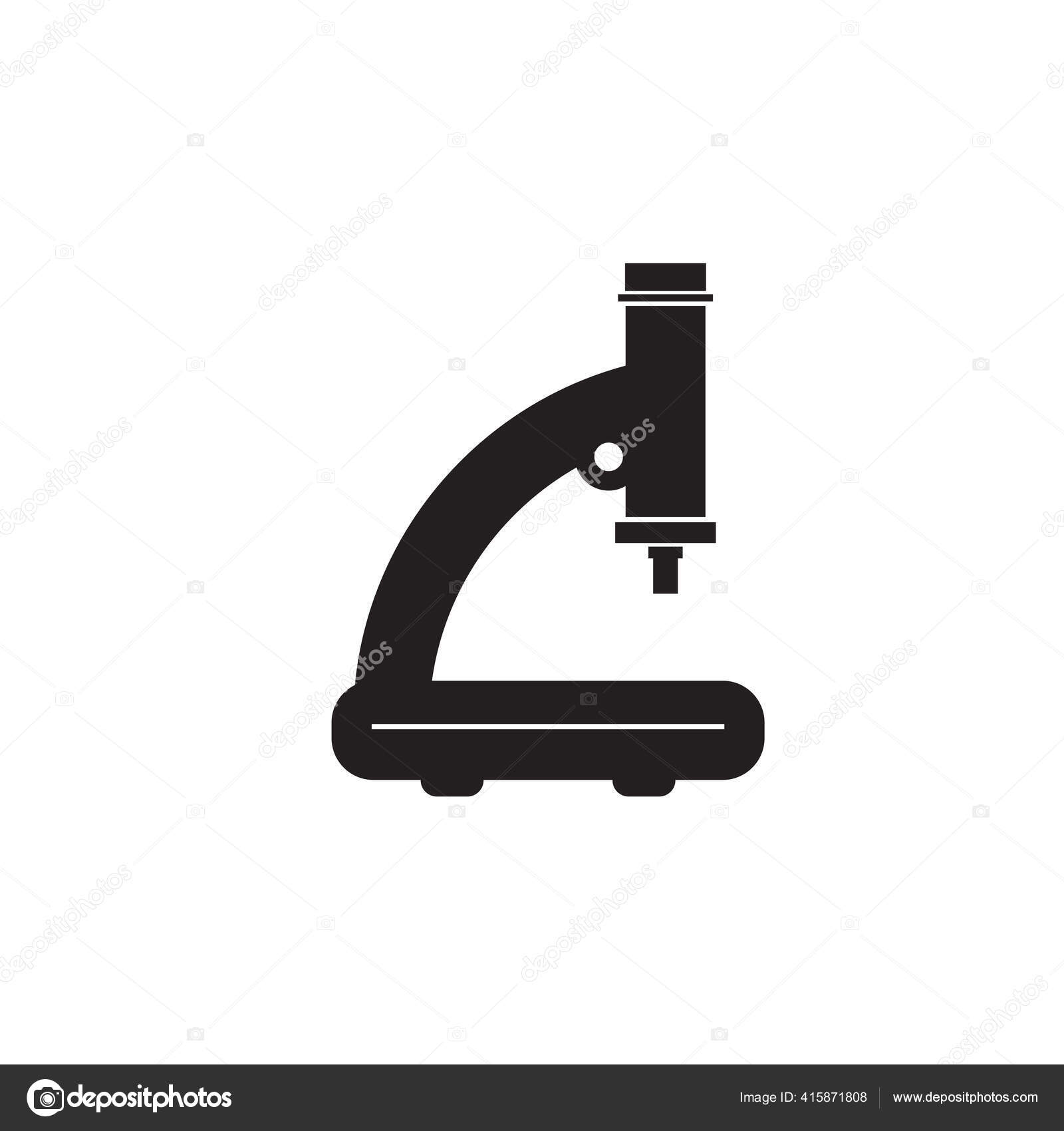 Microscopio Símbolo Logotipo Diseño Vector Plantilla Vector de Stock de ...