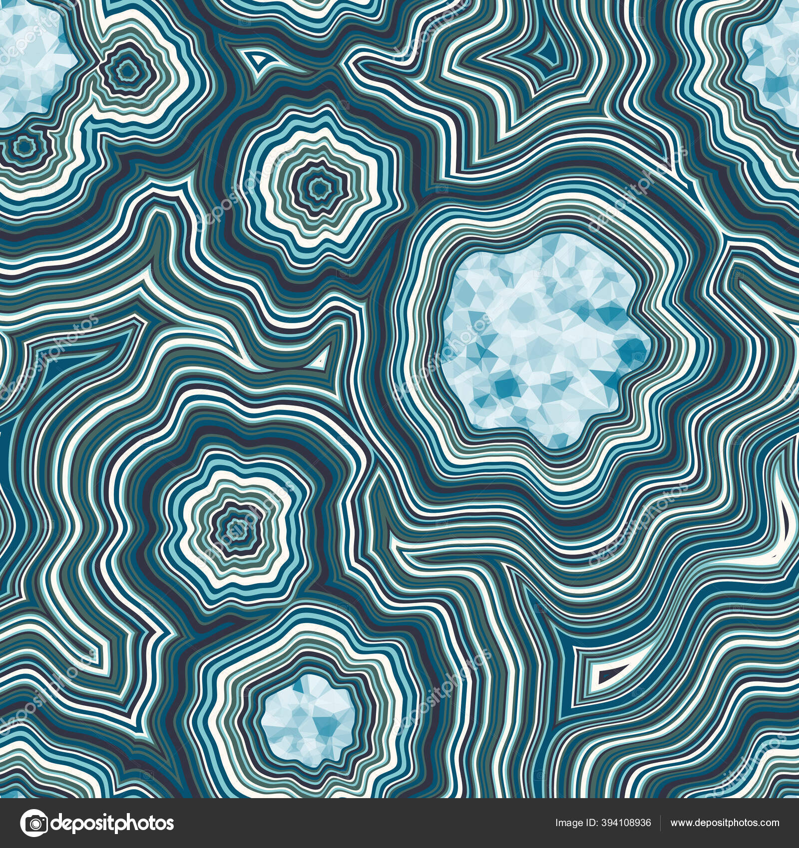 Infinite Agate Geode Seamless Repeat Vector Pattern Swatch Bands ...