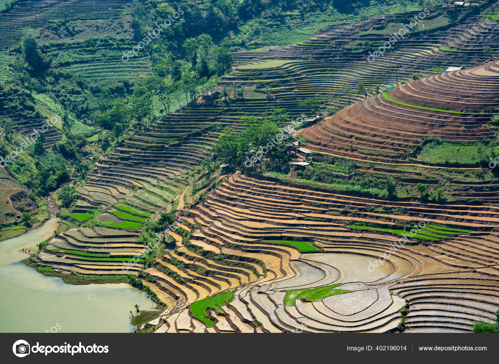 Beauty Rice Terraces Muong Hum Lao Cai Vietnam Stock Photo by ...