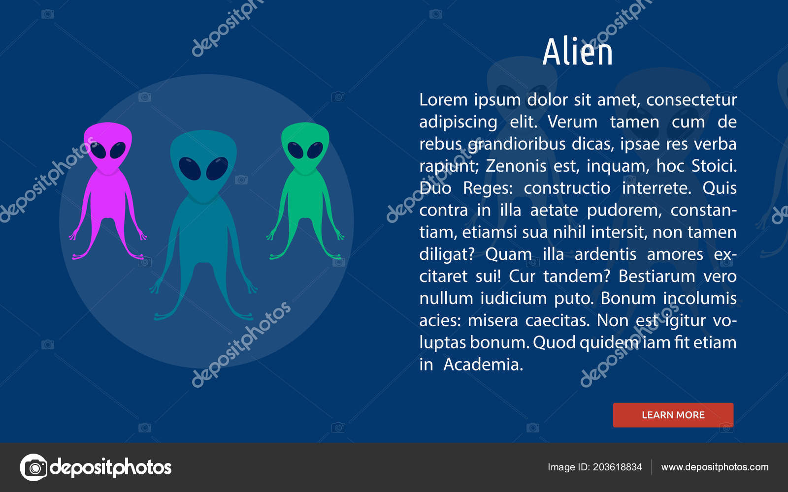 Alien Conceptual Banner Design — Stock Vector © Graphiqa #203618834